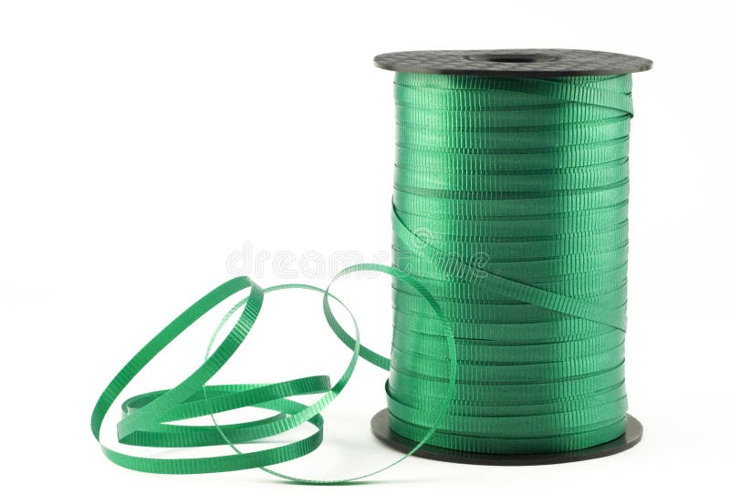 Green Curling Ribbon stock photo. Image of isolated, festivities - 11349080