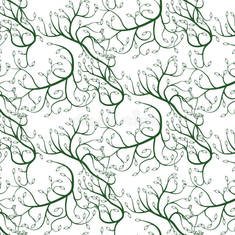 Curly vines and leaves stock vector. Illustration of leaves - 3504358