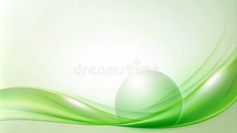 Serene Green Background with Subtle Curves for PowerPoint Stock Image ...