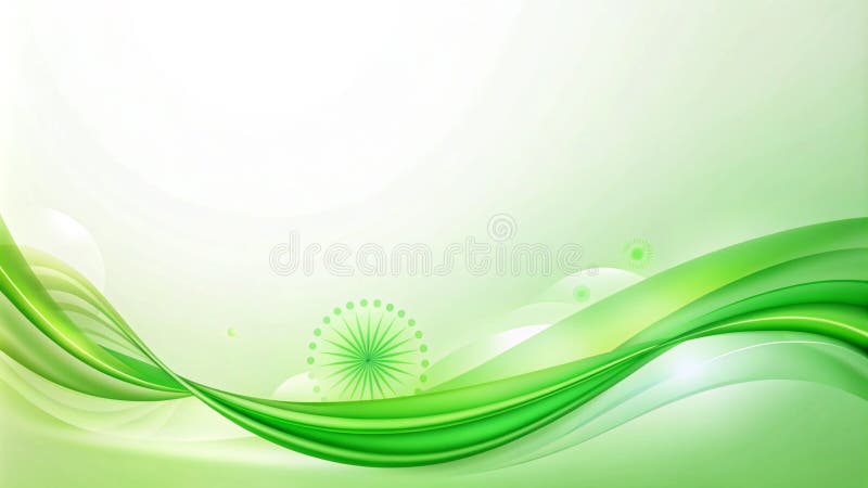 Modern Green Curved Design for PowerPoint Slides Stock Photo - Image of ...
