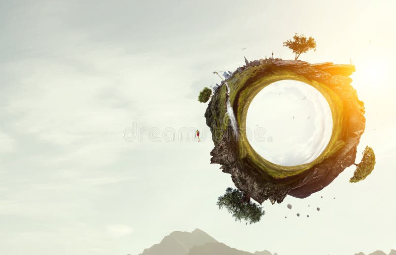 Green Curved Landscape with Grass Stock Illustration - Illustration of ...