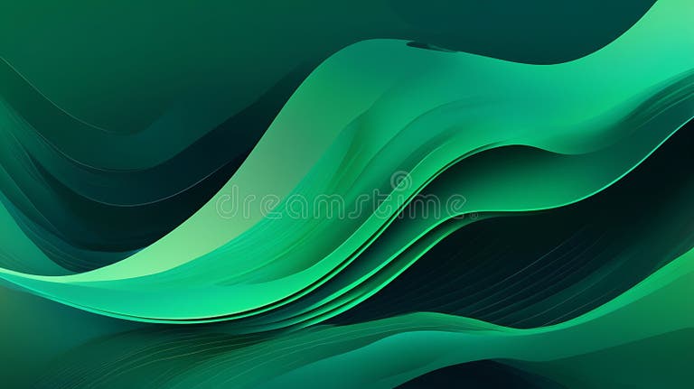 Green Curved Lines Modern Design, a I Generated Stock Illustration ...