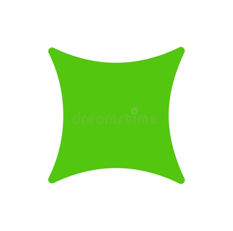 Green Curved Square Star Vector Icon Stock Illustration - Illustration ...