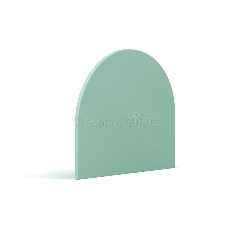 Green Curved Wall Isometric Stand 3d Icon for Logo Presentation Design ...