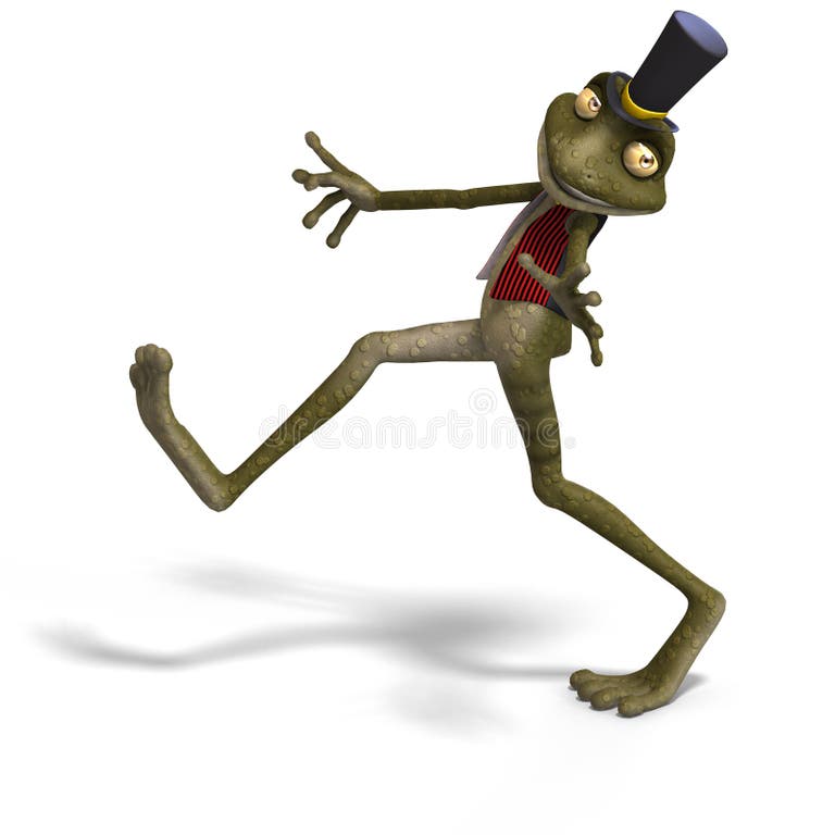 Green Cute Toon Toad or Frog Stock Illustration - Illustration of toad ...