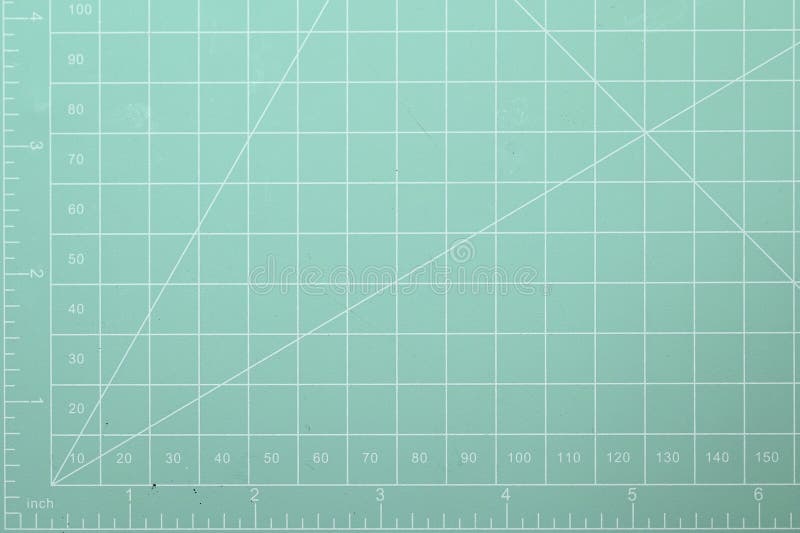 Green Cutting Mat for Office Equipment Stock Photo - Image of metric ...