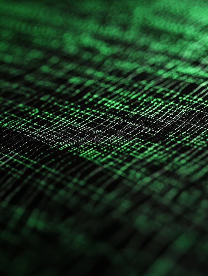 Green Cyber Technology Abstract Background Design Stock Vector ...