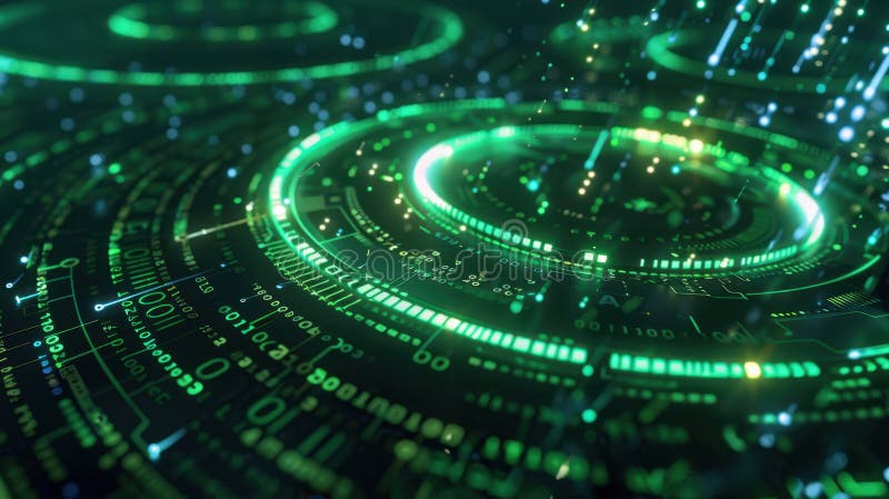 The Green Cyber Interface.AI Generated Image Stock Image - Image of ...