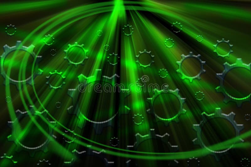 Green Cyber Technology Digital Graphic Wallpaper Background Template ...