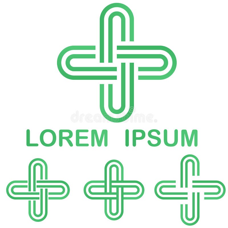 Green Cycle Logo Design Template Set Stock Vector - Illustration of ...