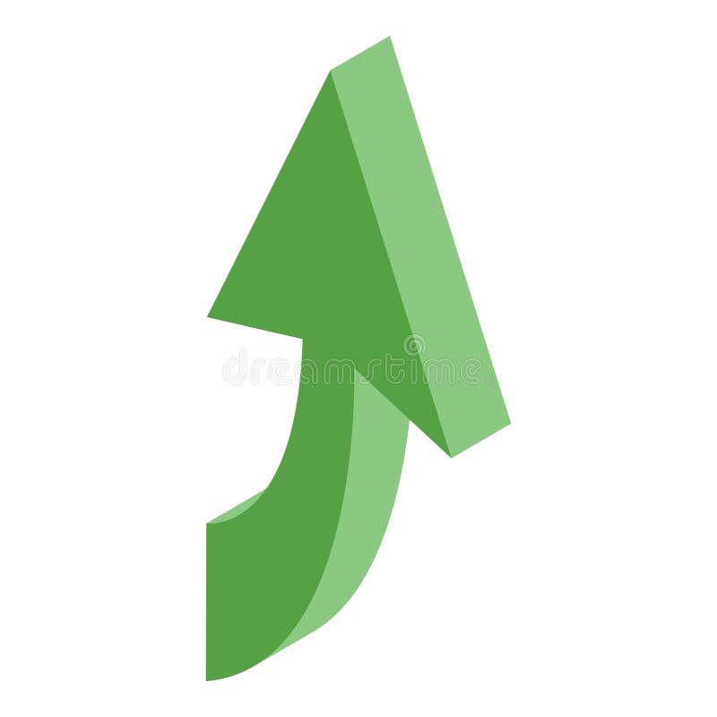 Green 3d Arrow Pointing Up Representing Growth and Success Stock ...