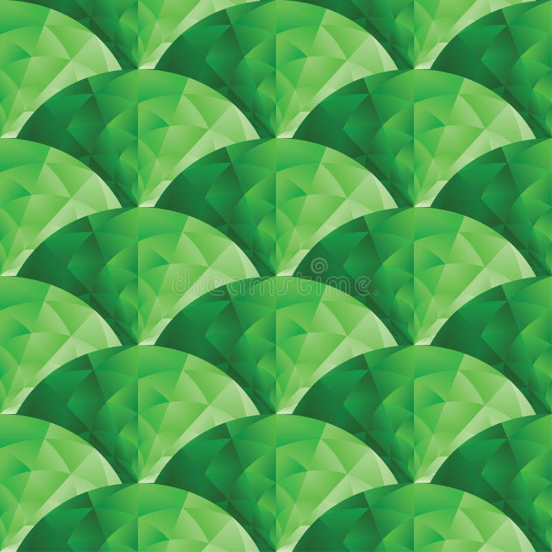 Green 3d Effect Polygon Geometry Seamless Pattern Stock Vector ...
