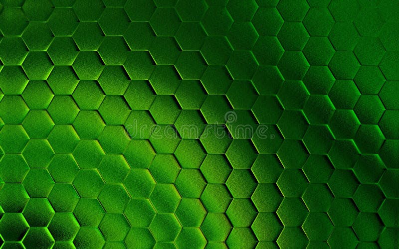 Green 3d Hexagonal Background. Realistic Honeycomb Texture Grid Stock ...