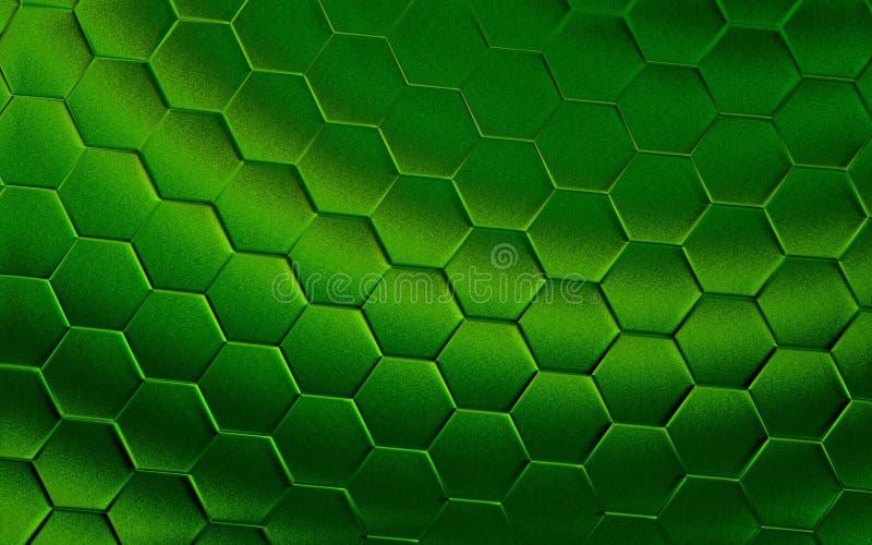 Green 3d Hexagonal Background. Realistic Honeycomb Texture Grid Stock ...