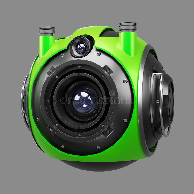 Green 3d Robot Droid Hovering Automated Artificial Intelligence Machine ...