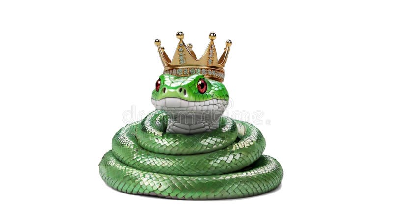 Green 3D Snake with Textured Belly. Squishy Reptile with Forked Tongue ...