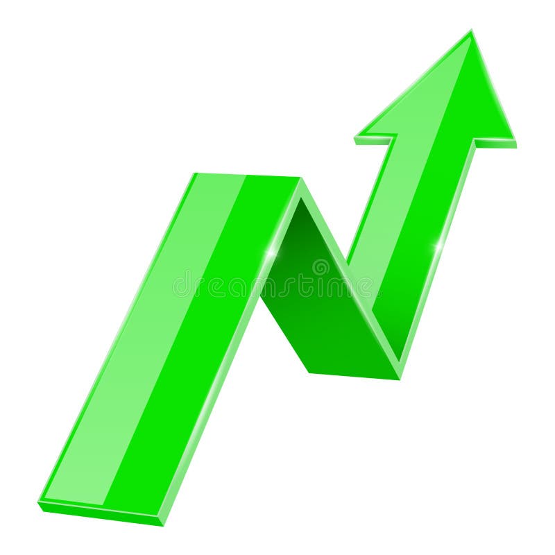 Red UP Arrow. Financial Rising Trend Graph Stock Vector - Illustration ... Red UP Arrow. Financial Rising Trend Graph Stock Vector - Illustration ...