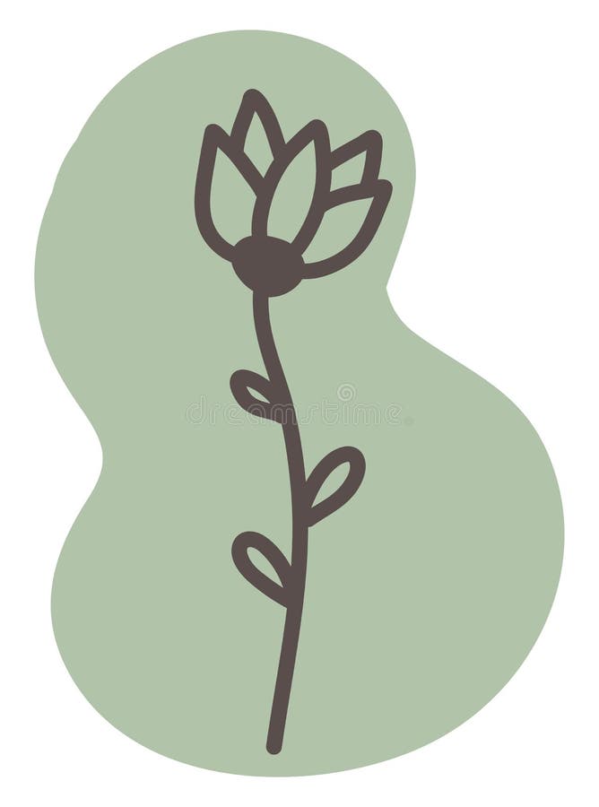 Green Daisy Number Three stock illustration. Illustration of floral ...