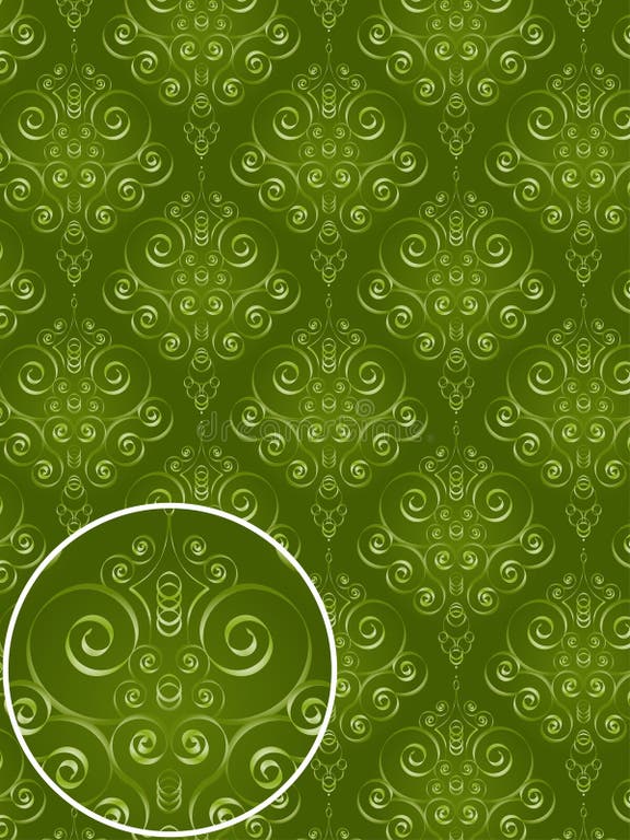 Green Damask Pattern Background Stock Illustrations – 12,564 Green ...