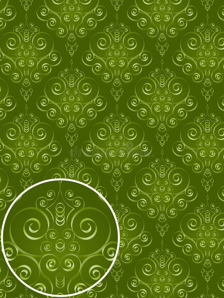Green Damask Pattern Background Stock Illustrations – 12,564 Green ...