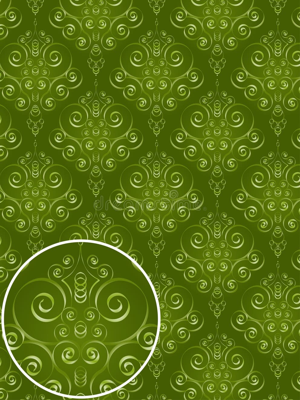 Green Damask Pattern Background Stock Illustrations – 12,564 Green ...