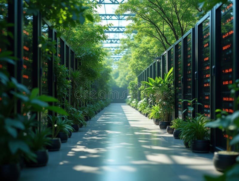 Green Data Center: Server Racks Cooling with Indoor Trees and Plants ...