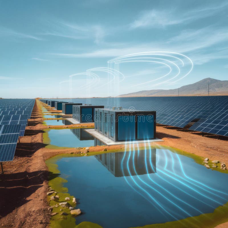 Green Data Centers: a Row of Modular Data-center Pods Nestled among ...