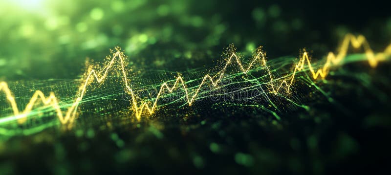 Green Data Flow Background. Abstract Digital Network, Cyberspace ...