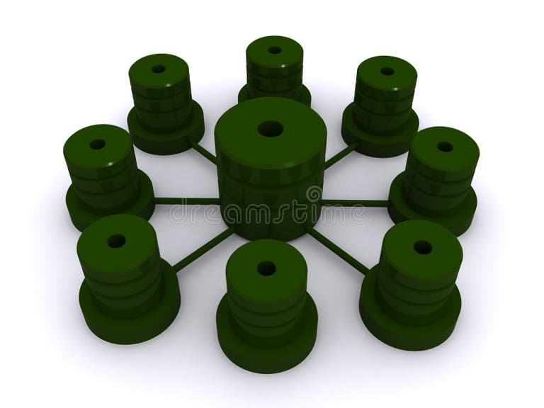 Green database stock illustration. Illustration of array - 17465764