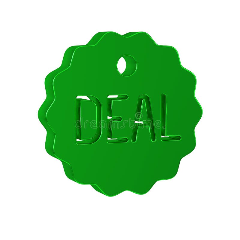 Green Deal Icon Isolated on Transparent Background. Stock Illustration ...