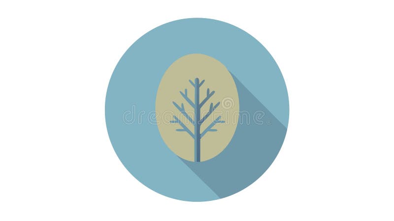 Green Deciduous Tree Icon Vector Illustration in Flat Style, Vector ...