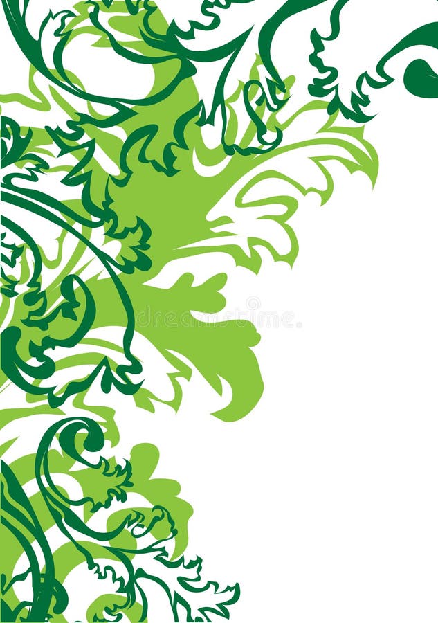 Green Decorative Background Stock Vector - Illustration of flower ...