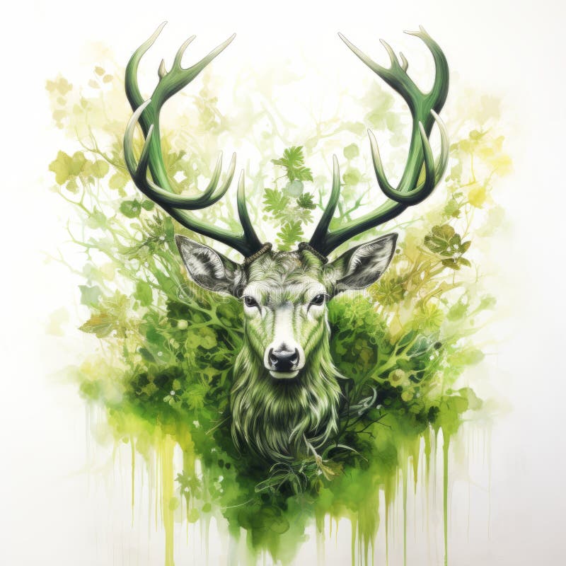 Green Deer Art: Aggressive Digital Illustration and Nature-inspired ...