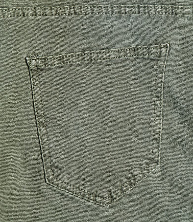 Green Denim Texture. Back Pocket of the Jeans Stock Photo - Image of ...