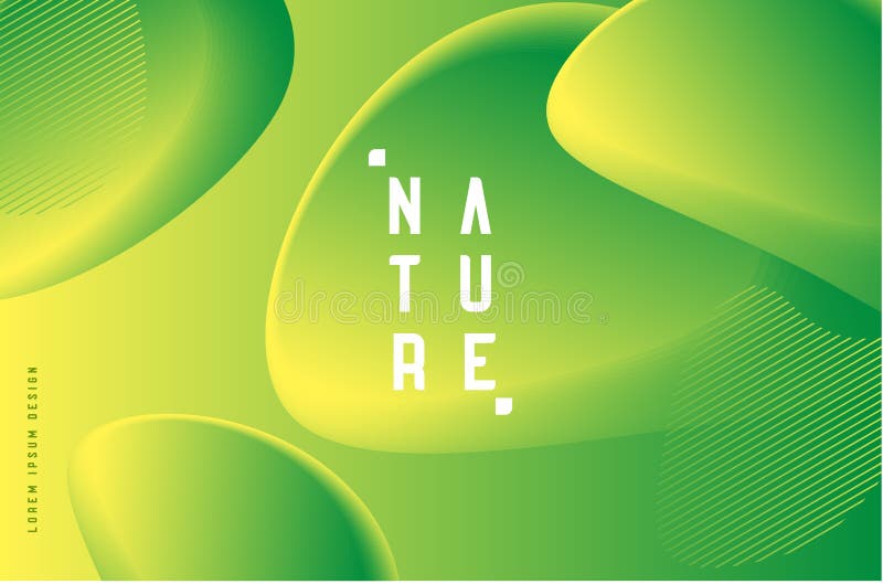 Abstract Background with Fluid Rounded Shapes on Green Eco Backdrop ...