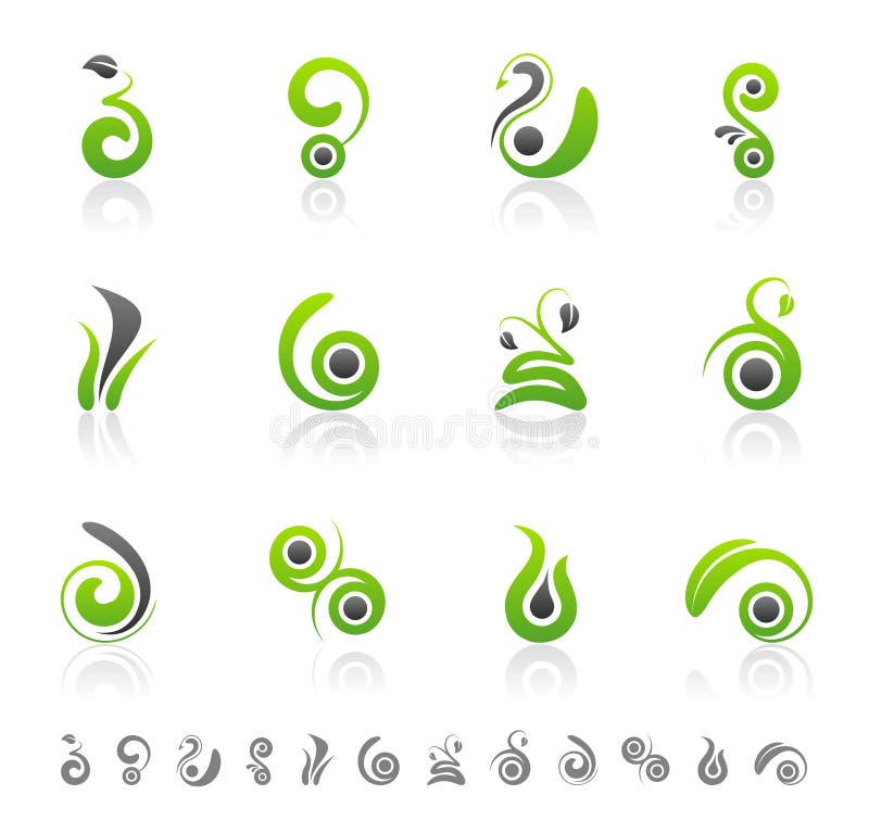 Green design elements stock vector. Illustration of ecology - 5922073