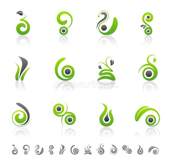 Green design elements stock vector. Illustration of ecology - 5922073