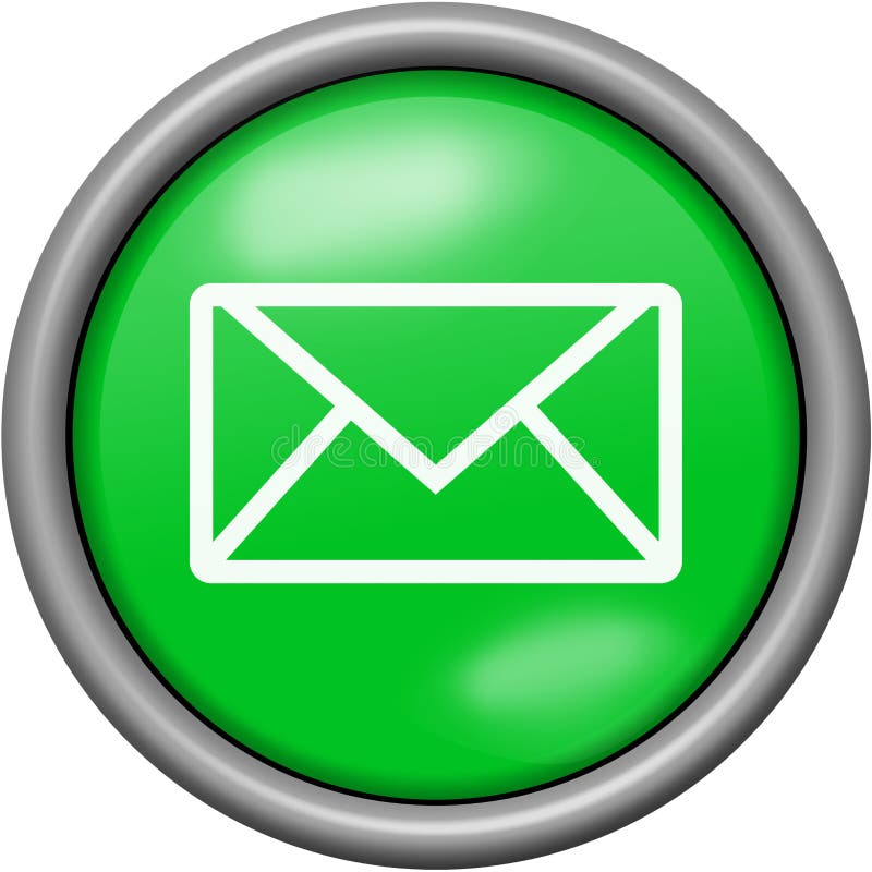 Green email button stock illustration. Illustration of online - 10131806