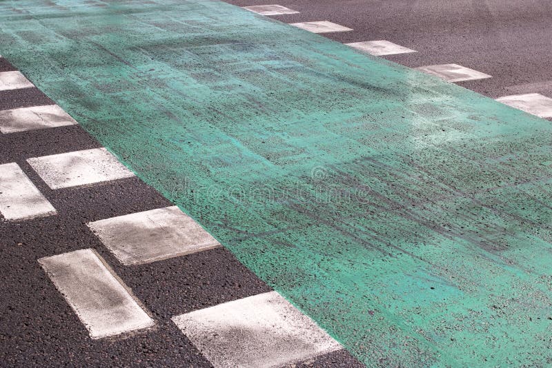 Bicycle Path Sign on Paving Slabs Closeup Stock Photo - Image of cycle ...