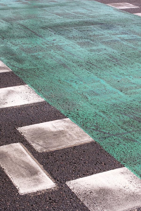 Green Designation of a Bicycle Path on Asphalt Stock Photo - Image of ...