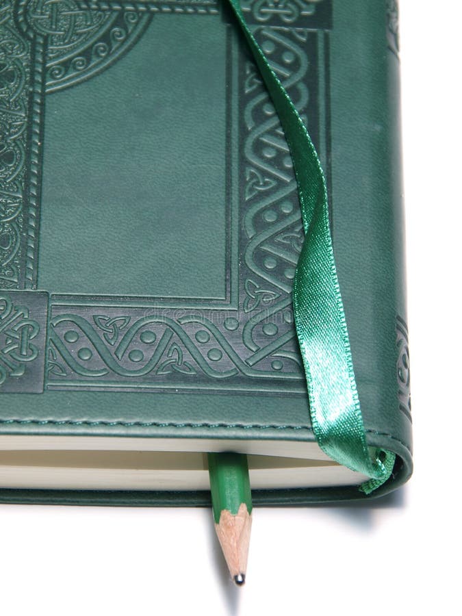 Green diary stock image. Image of isolation, green, notes - 8336991