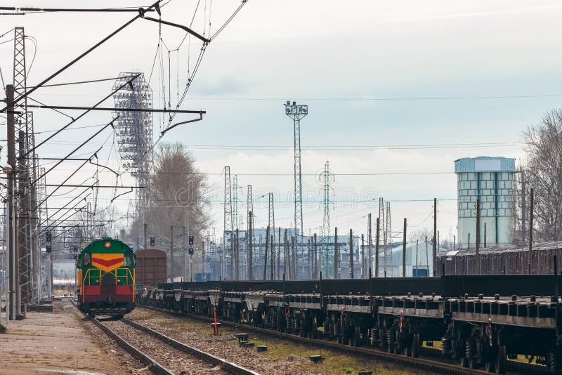 Green diesel locomotive stock image. Image of engine - 100075291