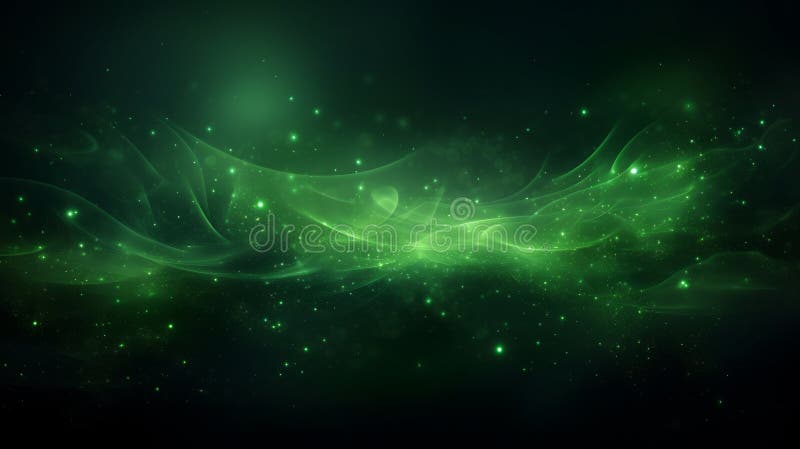 Green Digital Abstract Wave. Neural Network AI Generated Stock Image ...