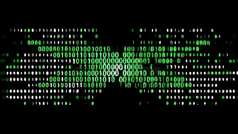 Green Digital Code Matrix Background, Technology and Data, Vector ...