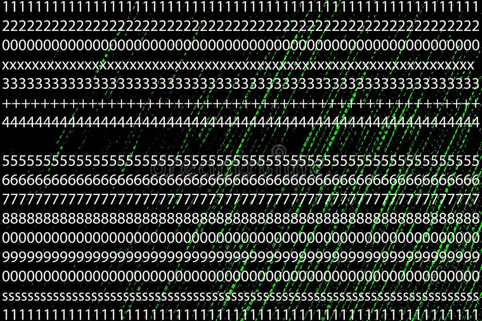 Green Digital Code Numbers in Matrix Style Stock Illustration ...