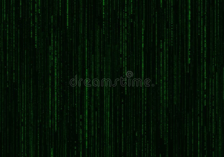 Green Digital Code Stream Background Stock Illustration - Illustration ...