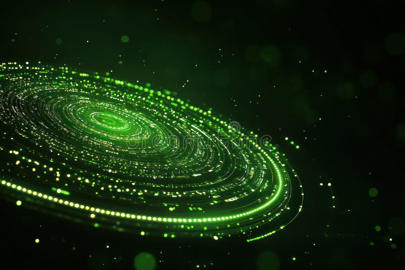 Green Digital Innovation: Abstract Tech Background for Future Data and ...