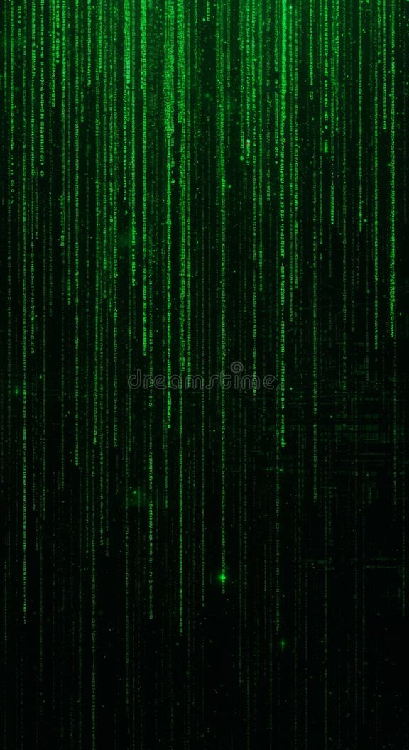 Green Digital Rain Abstract Background Stock Illustration ...