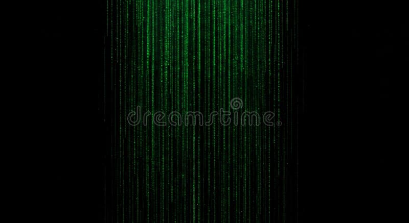 Green Digital Rain Abstract Background Stock Illustration ...