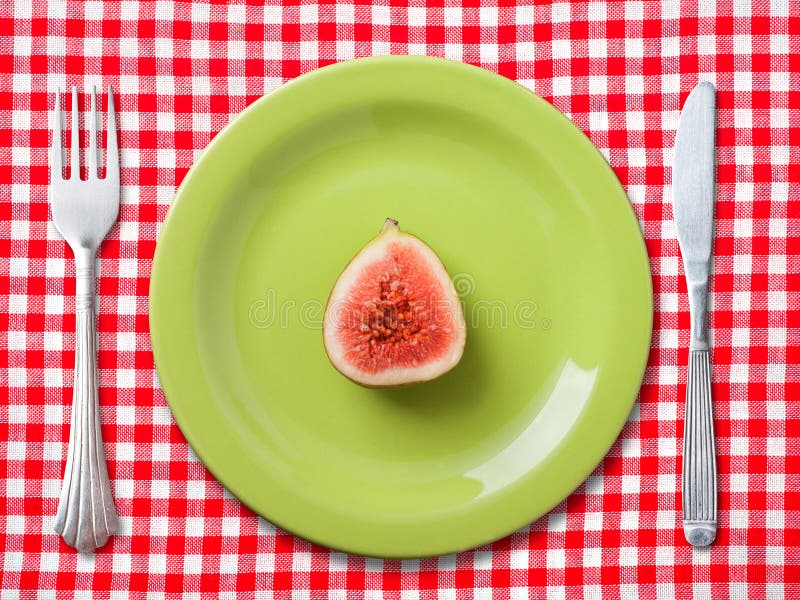 Green Dinner Plate with Fig. Stock Photo - Image of fruit, kitchen ...